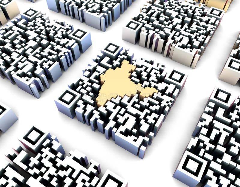 Two-dimensional Code Data Transmission and India Map, Financial Transactions and Identification ...