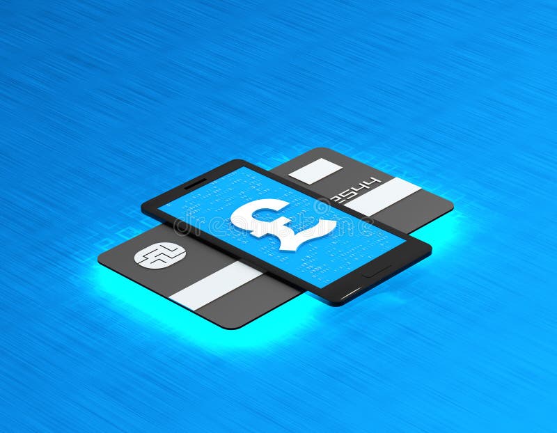 Mobile Phone and Pound Bank Card, Mobile Wireless Payment Technology ...