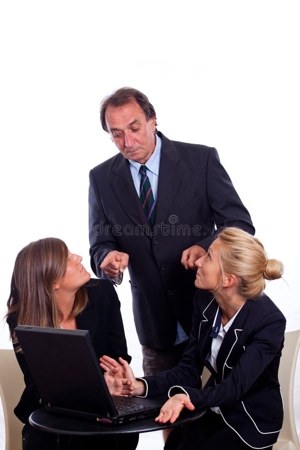 Reprimand at office stock image. Image of scold, senior - 16330901
