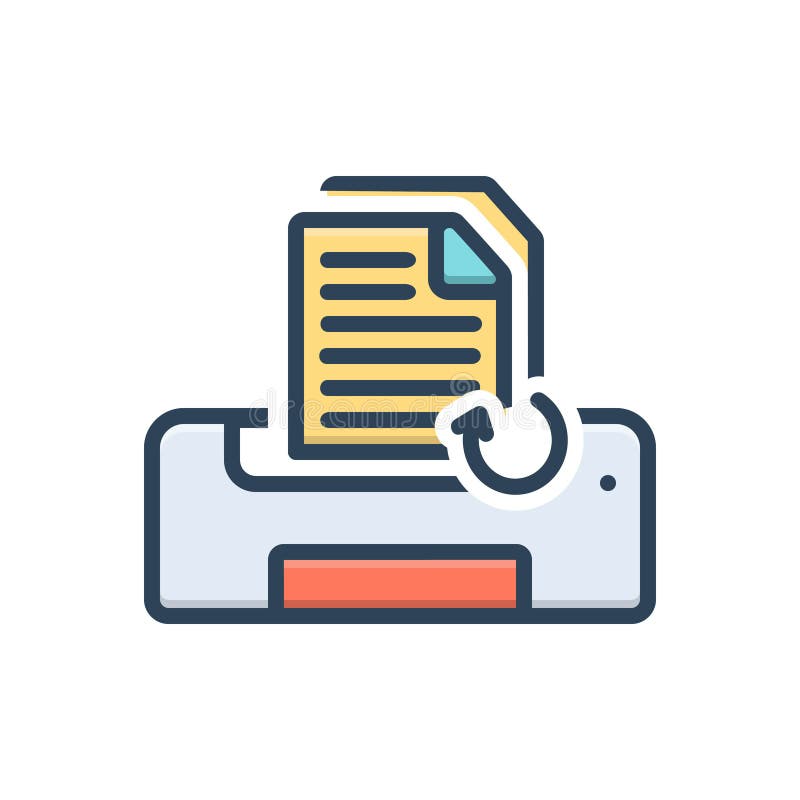 Color Illustration Icon for Reprint, Reimression and Print Stock Vector ...