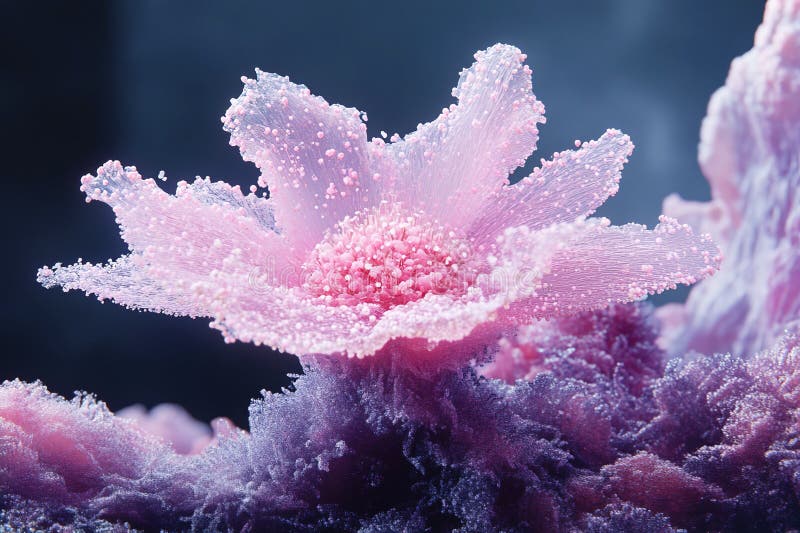 Reproduction Cell Observed Under a Microscope in Dark Surroundings ...