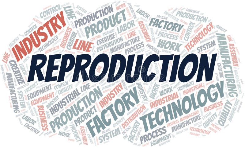 Reproduction Word Cloud Create with Text only. Stock Vector ...