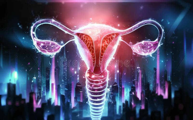 The Reproductive System Set Against a Futuristic Backdrop Stock ...