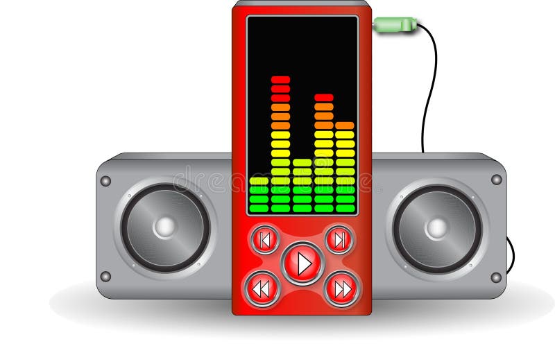 Reproductor multimedia stock de ilustración. Ilustración de sonido ...