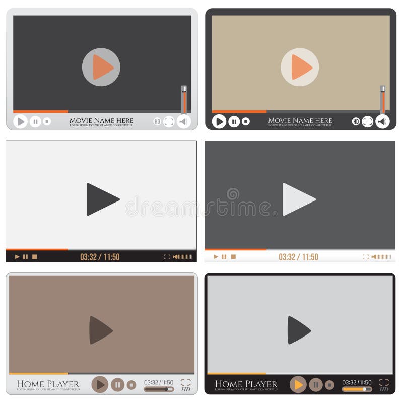 Reproductor multimedia ilustración del vector. Ilustración de audio ...