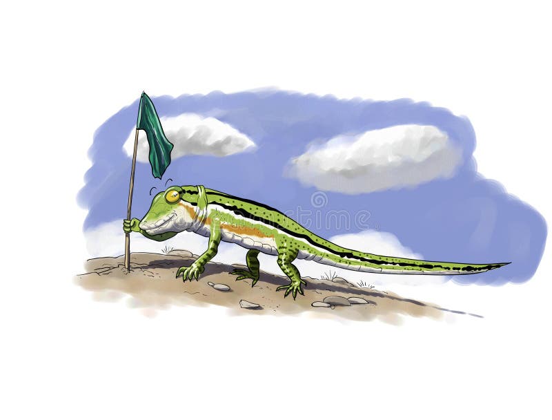Lizard stock illustration. Illustration of brown, animal - 48494111