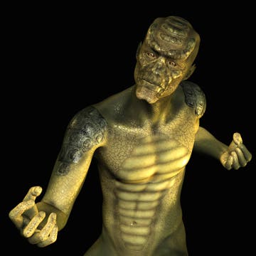 Reptile Man stock illustration. Illustration of fear - 15408517