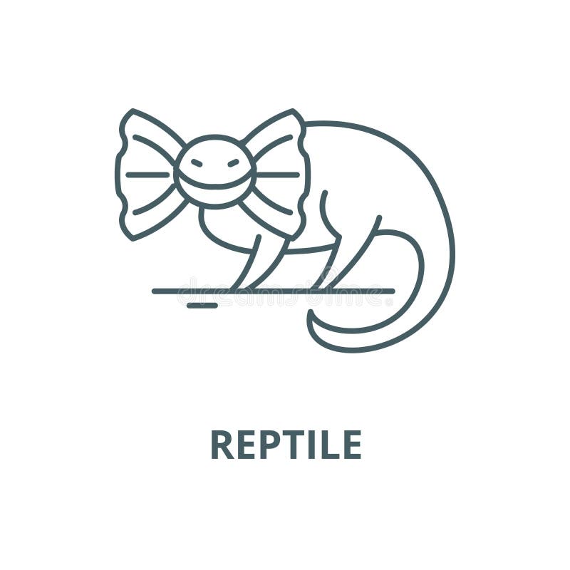 Reptile Vector Line Icon, Linear Concept, Outline Sign, Symbol Stock ...