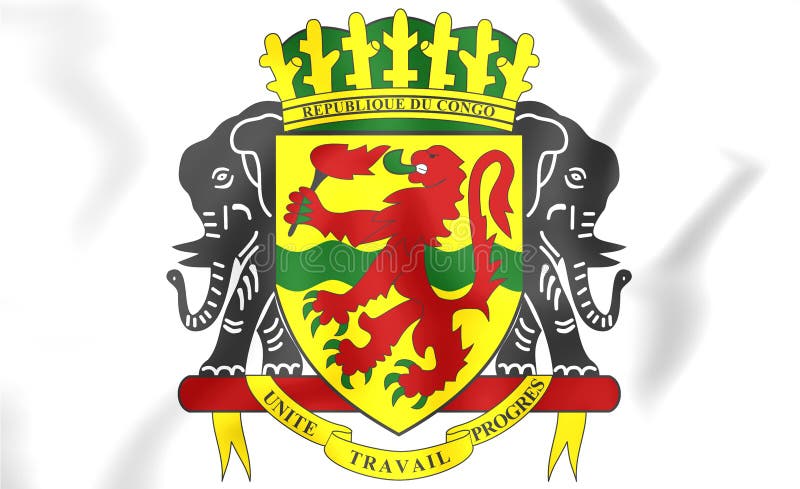 Republic of the Congo Coat of Arms. Stock Illustration - Illustration ...
