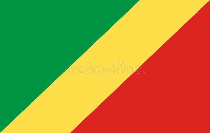 The Republic of the Congo Flag I Stock Illustration - Illustration of ...