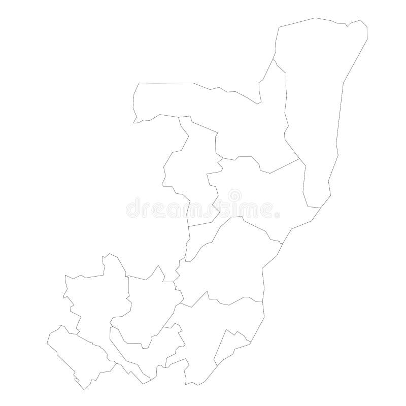Republic of the Congo Political Map of Administrative Divisions Stock ...