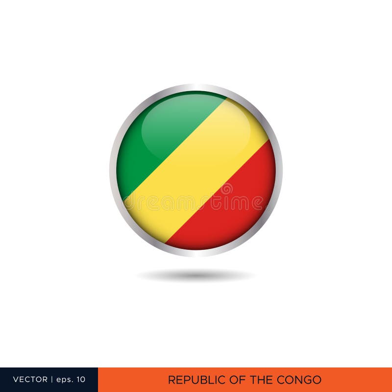 Republic of the Congo Round Flag Vector Design. Stock Vector ...