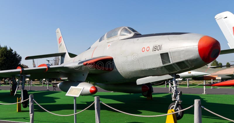 Republic F-84 Thunderjet editorial stock photo. Image of nose - 28875243