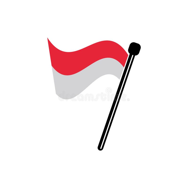 Republic of Indonesia Flag Icon,vector Illustration Logo Design Stock ...
