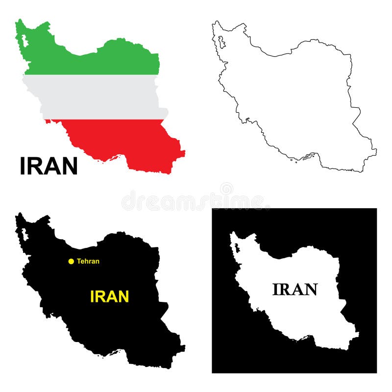Republic of iran map stock vector. Illustration of travel - 359564231