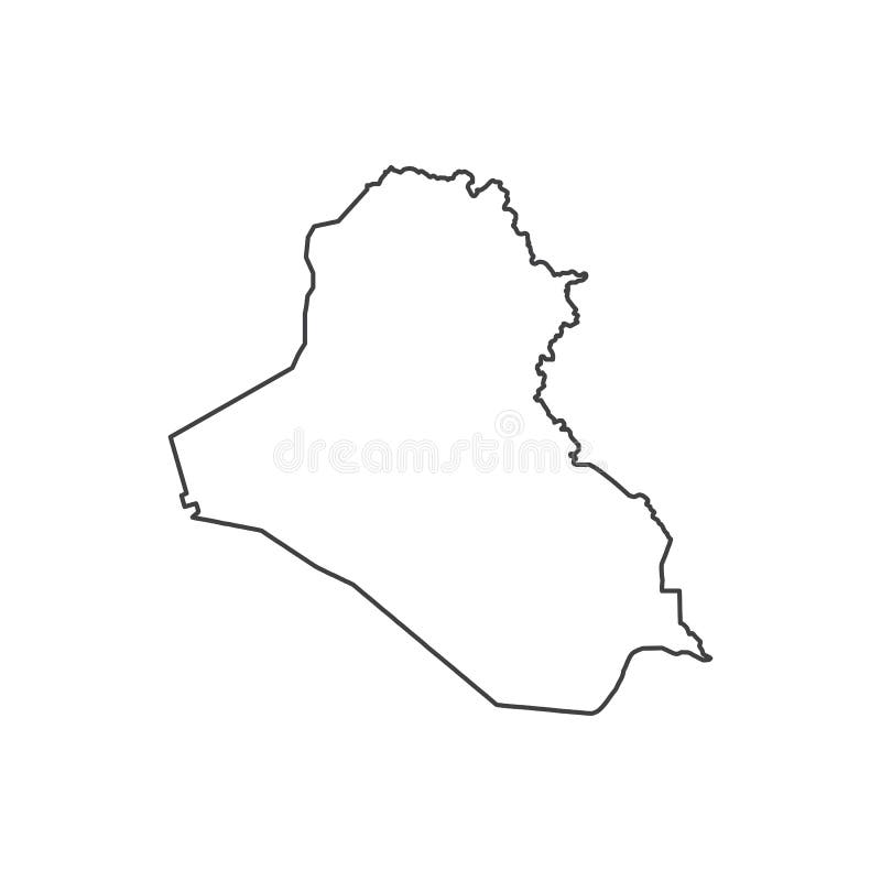 Republic of Iraq Map Silhouette Stock Vector - Illustration of ...