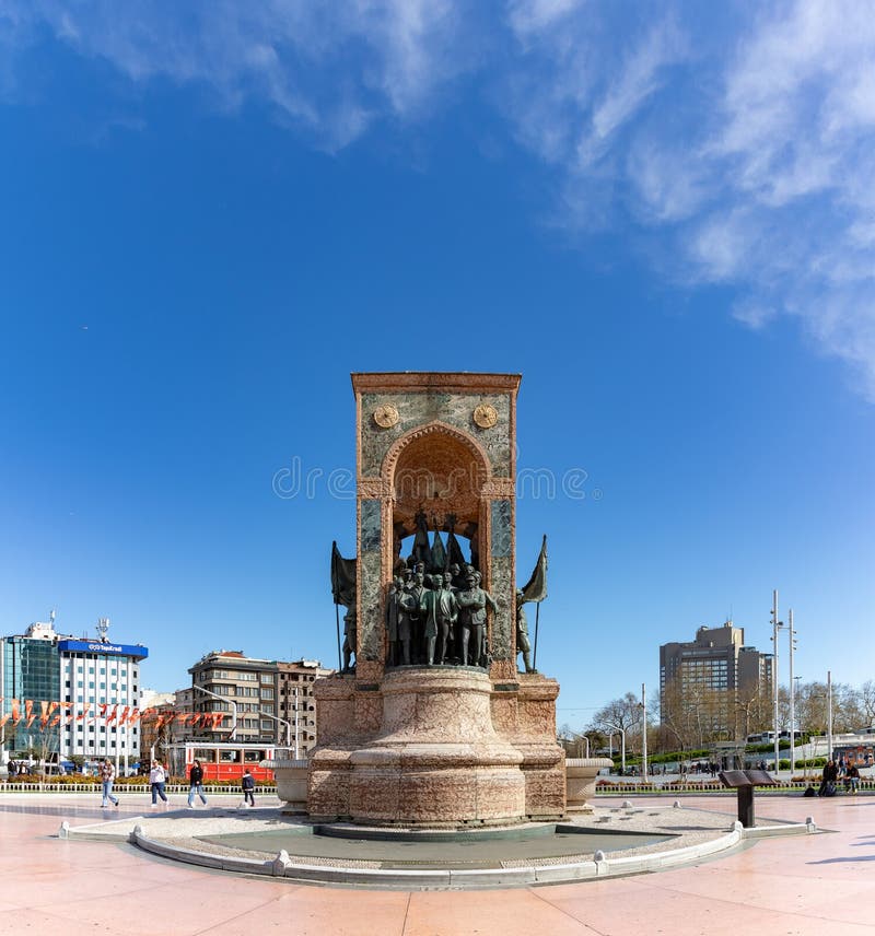 Republic Monument and Taksim Square Editorial Stock Photo - Image of ...