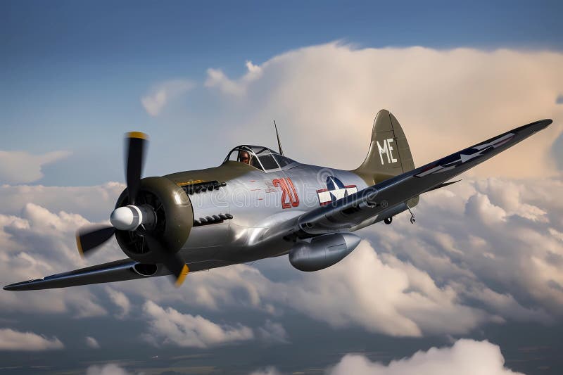 Republic P-47 Thunderbolt - United States (Generative AI) Stock ...