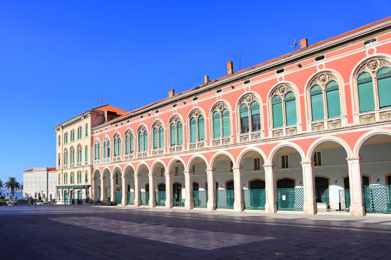 Republic Square in Spli stock image. Image of republic - 277835153