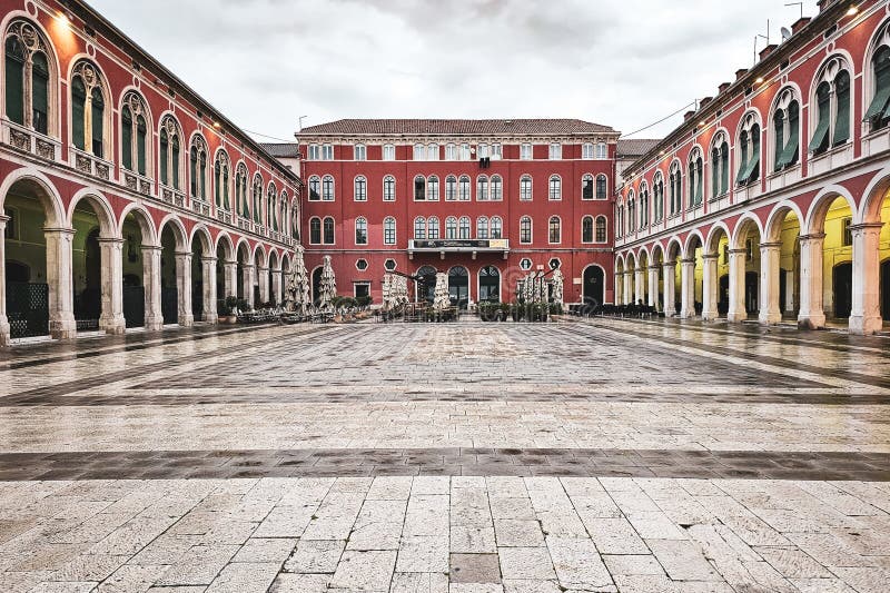 Republic Square in Split stock photo. Image of town - 277835190