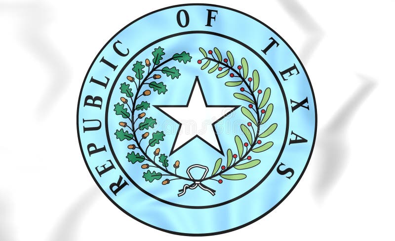Republic of Texas Seal stock illustration. Illustration of horizontal ...