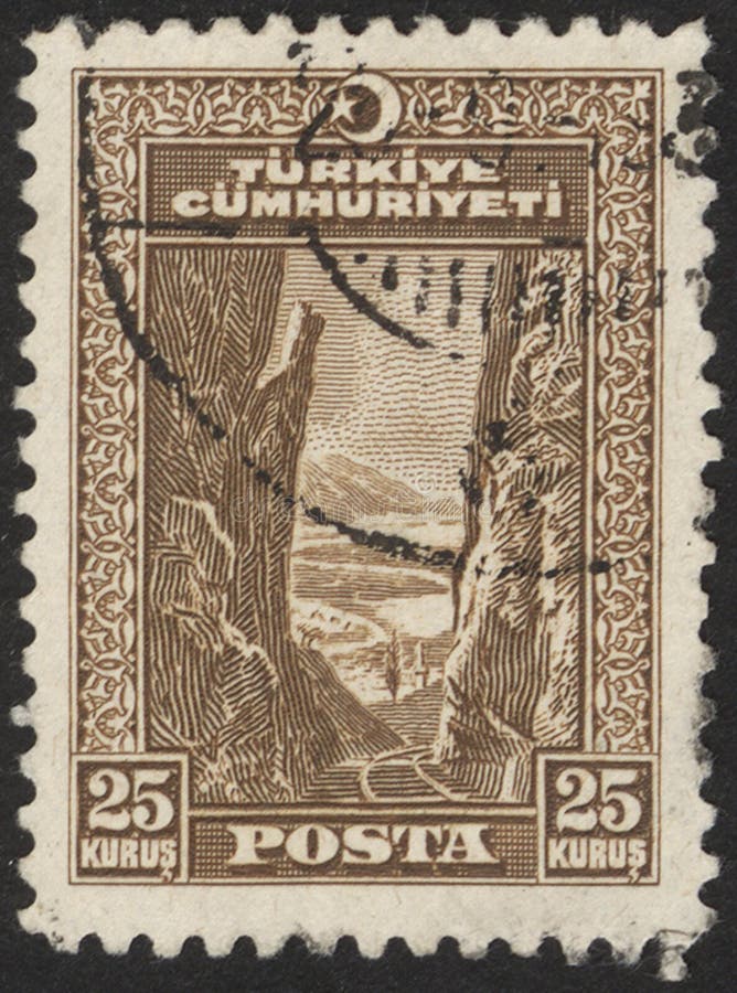 Republic of Turkey Historical Stamp. a Postage Stamp Printed in ...