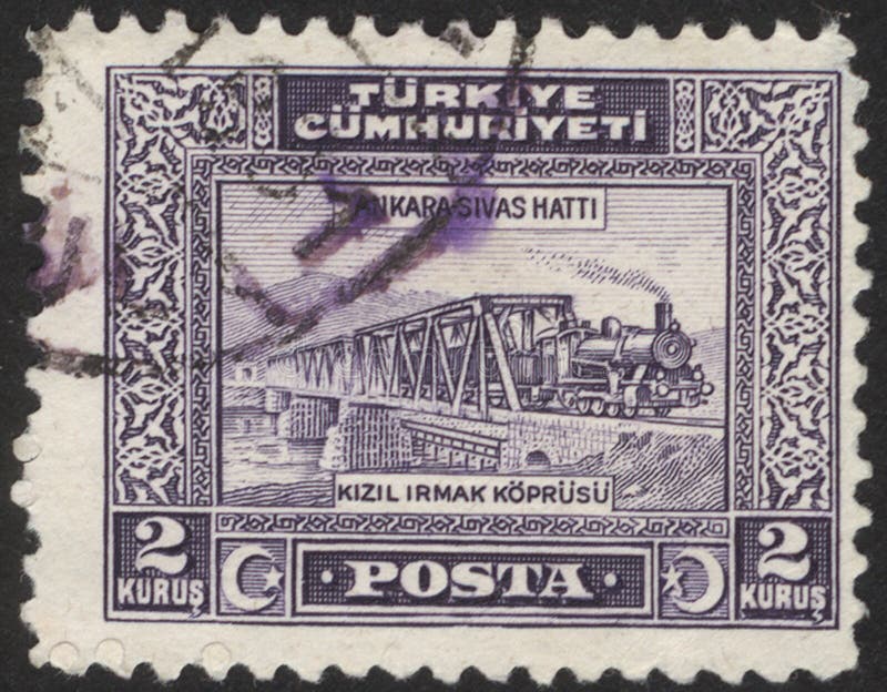 Republic of Turkey Historical Stamp. a Postage Stamp Printed in ...