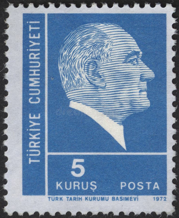 Republic of Turkey Historical Stamp. a Postage Stamp Printed in ...