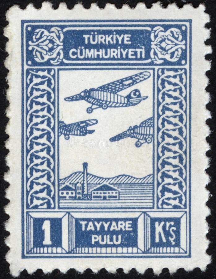 Republic of Turkey Historical Stamp. a Postage Stamp Printed in ...