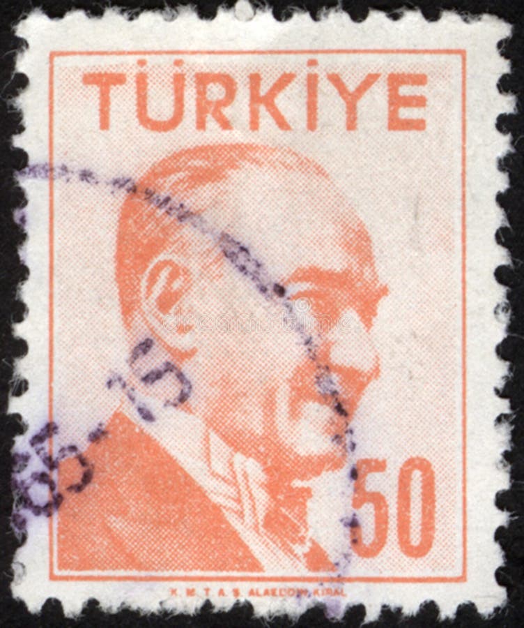 Republic of Turkey Historical Stamp. a Postage Stamp Printed in ...