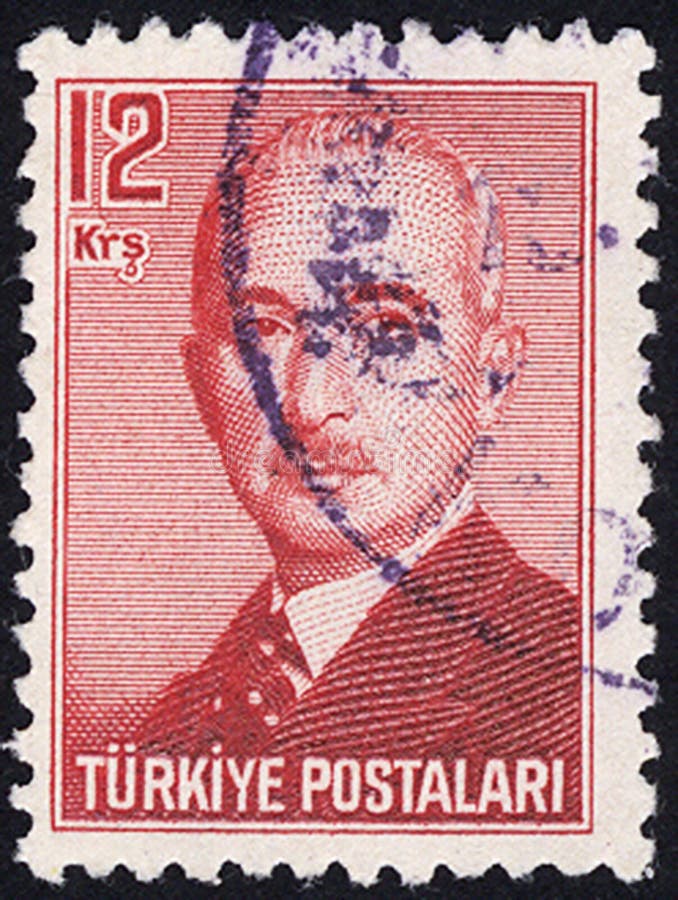Republic of Turkey Postage Stamp. Editorial Stock Photo - Image of 20th ...