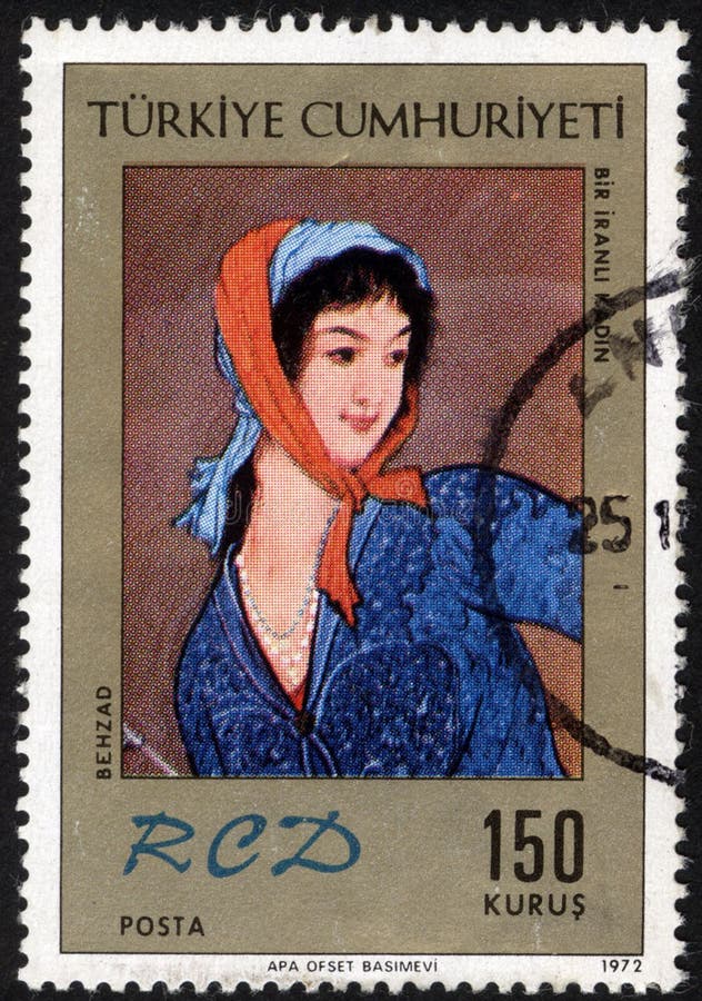 Republic of Turkey Postage Stamp. Editorial Stock Photo - Image of ...