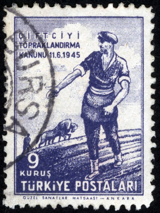 Republic of Turkey Postage Stamp. Editorial Photography - Image of ...