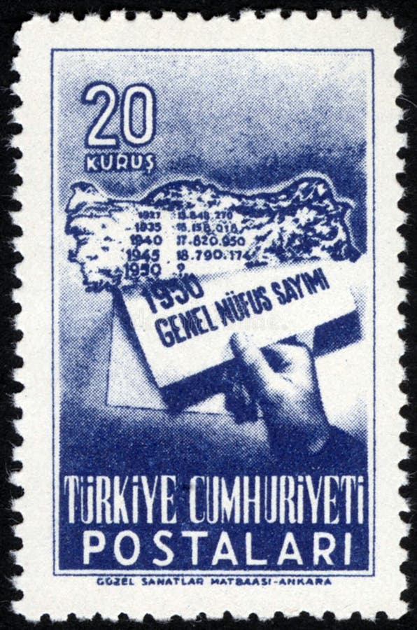 Republic of Turkey Postage Stamp. Editorial Stock Photo - Image of ...
