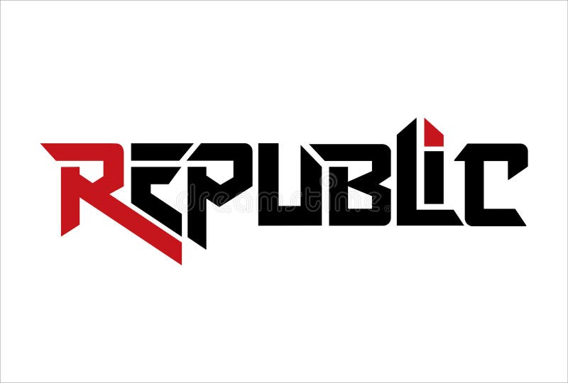 Republic Typography Logo Icon Design Stock Vector - Illustration of ...