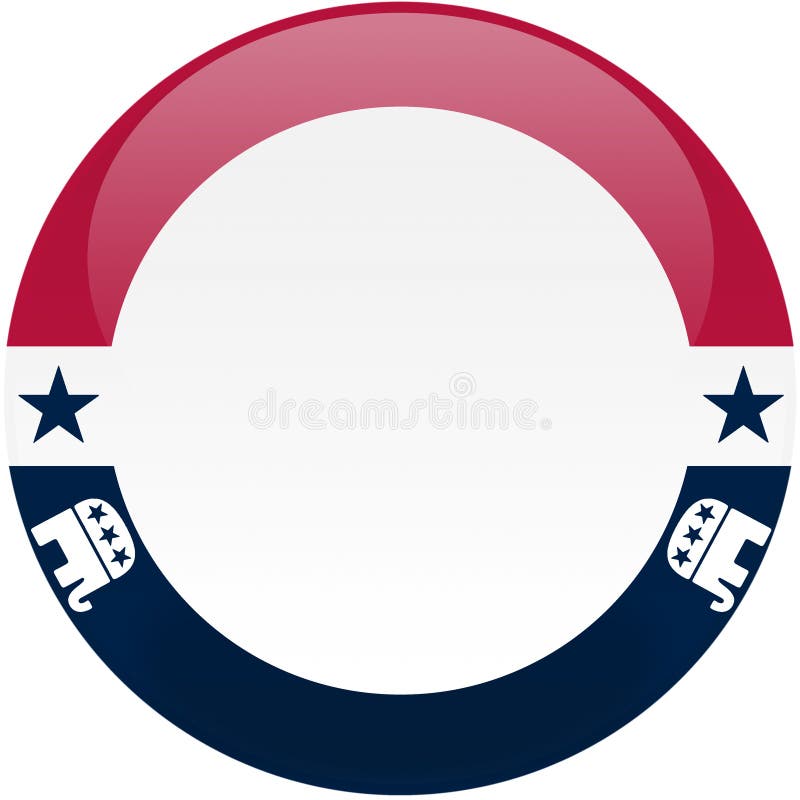Republican Logo on American Flag Editorial Photo - Illustration of ...
