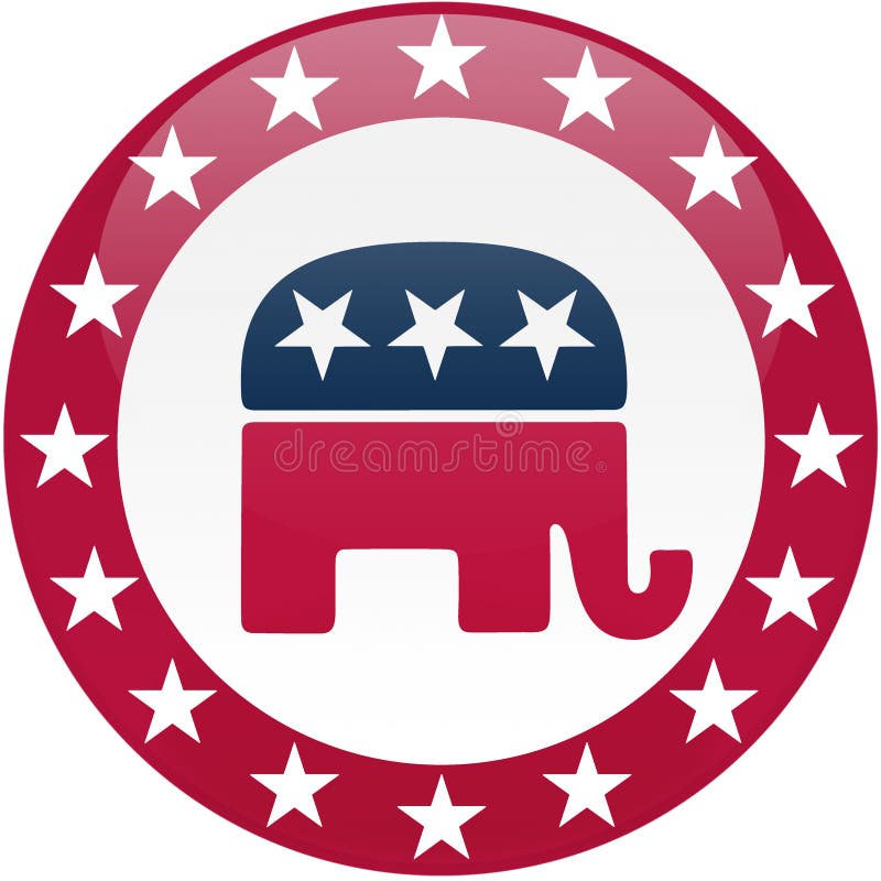 Republican Party Logo Badge Editorial Stock Photo - Illustration of ...