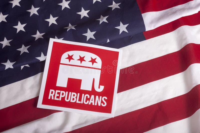 Republican Election Vote and American Flag Editorial Image - Image of ...