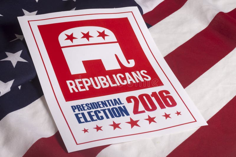 Republican Election Vote and American Flag Editorial Stock Image ...