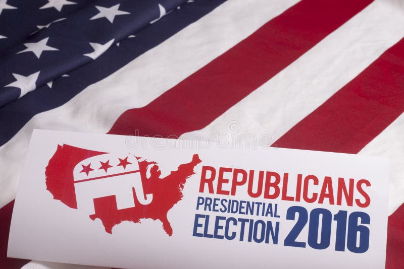 Republican Election Vote Countdown and American Flag Editorial Image ...