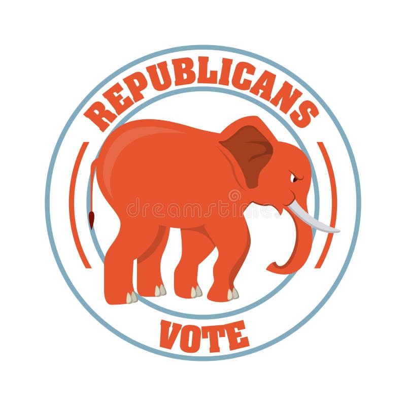 Republican Party Logo Badge Editorial Stock Photo - Illustration of ...