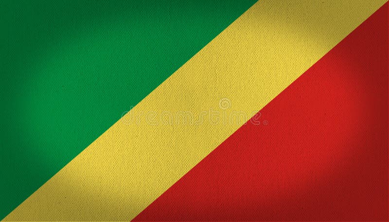Republiken Kongo flagga stock illustrationer. Illustration av kongo ...