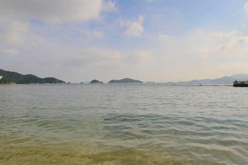 14 Sept 2013 Repulse Bay Beach, China Beachfront Skyline Stock Photo ...