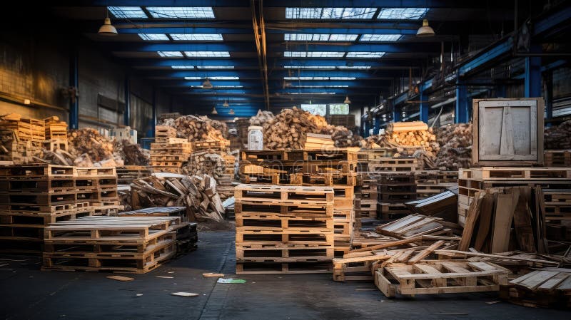 Repurpose pallet boxes stock illustration. Illustration of process ...