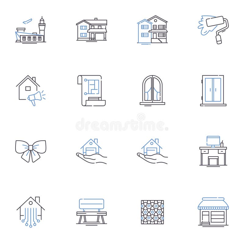 Repurposing Line Icons Collection Upcycling Conversion Reuse