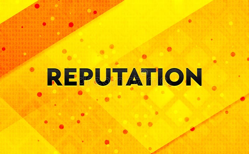 Reputation Abstract Digital Banner Yellow Background Stock Illustration ...