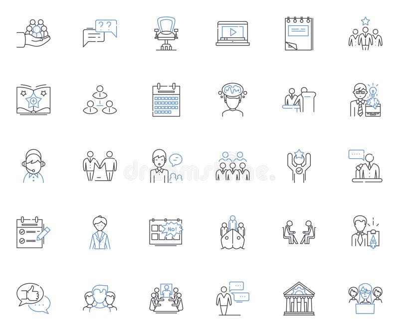 Reputation Building Line Icons Collection. Credibility, Trusrthiness ...