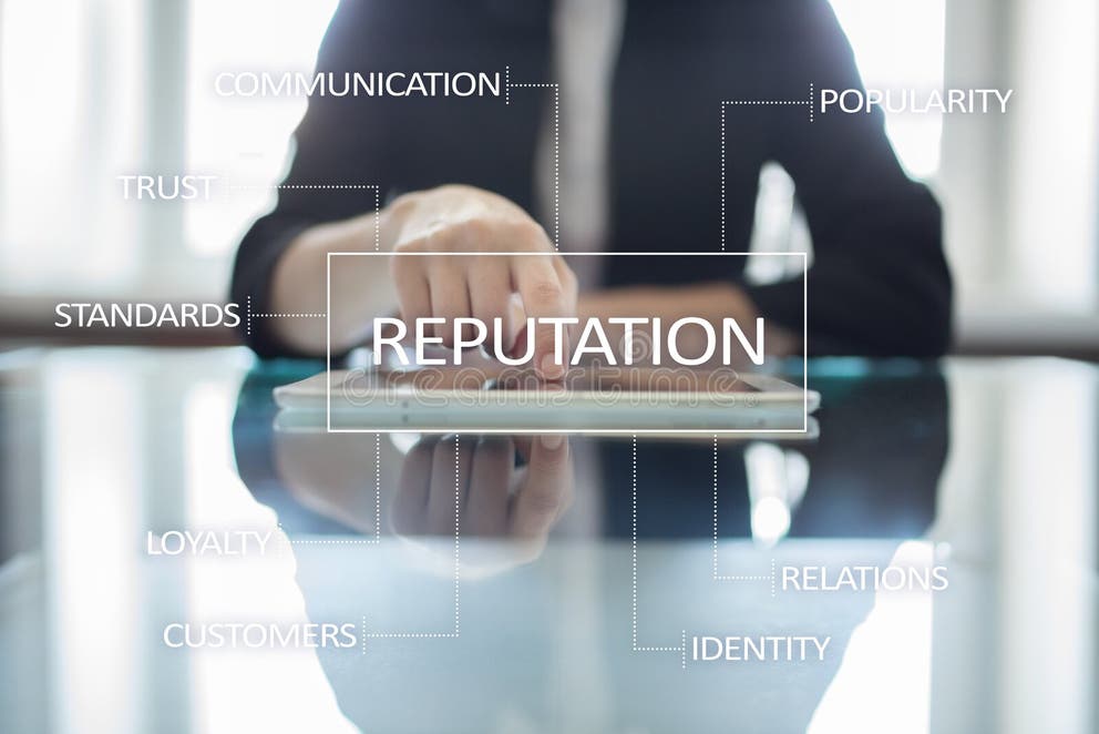 Reputation and Customer Relationship Business Concept on Virtual Screen ...