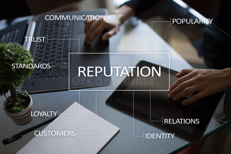 Reputation and Customer Relationship Business Concept on Virtual Screen ...