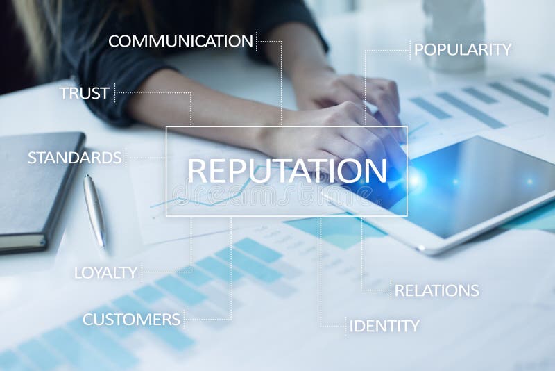 Reputation and Customer Relationship Business Concept on Virtual Screen ...